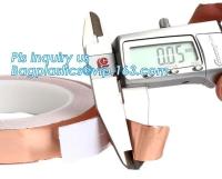 China Conductive copper foil tape 25m 50m for EMI shielding welding, electrical maintenance conductive copper foil tape bageas for sale