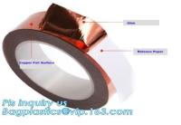 China Conductive copper foil tape 25m 50m for EMI shielding welding, electrical maintenance conductive copper foil tape bageas for sale