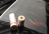 China 43.3 inch roll Plastic Pre-taped Masking Film, Drop cloth, masker roll for Car Paint, plasti dip masking, auto paint ove for sale