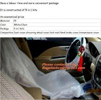 China universal customized auto repair disposable plastic car steering wheel seat cover, disposable car seat cover;steering wh for sale
