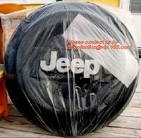 China Disposable Custom Pe Ldpe Clear Plastic Car Spare Tire Tote Storage Cover Tyre Packaging Bag With Logo for sale
