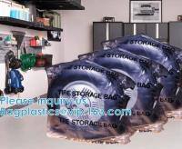 China Disposable Custom Pe Ldpe Clear Plastic Car Spare Tire Tote Storage Cover Tyre Packaging Bag With Logo for sale