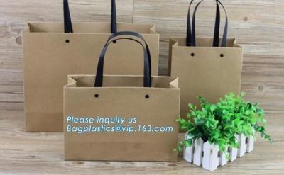 China Matt Laminated Customized Luxury Retail Shopping Packaging hotstamping Logo Gold foil Paper Bags with Ribbon Bow bagease for sale