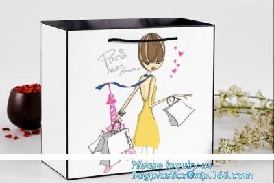 China Paper Gift Bags With Handles Matte Luxury Modern Fancy Elegant For Presents Merchandise Retail Boutique Clothing Wedding for sale