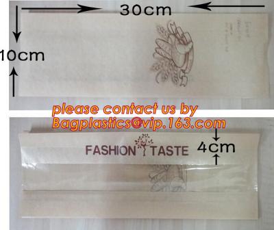 China OEM High Quality Enviromental Clear Window Bread Toast Paper Bags, Brown Kraft Sharp Bottom Food Safe Snack Paper Bags for sale