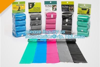 China Poop Bags With Handles, scented bags with handles, Pick Pocket Pouch, Doggie Waste Bag Dispenser, compostable, epi, d2w for sale