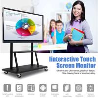 China 75 Inch Movable Touch Screen Interactive Board with 8ms Response Time and 10-Point Multi-Touch for Education and Business for sale