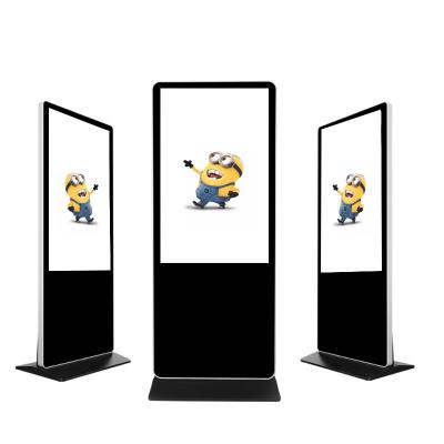 China Custom 55 Inch Super Slim Floor Standing Digital Signage with 1920×1080 Resolution and 500cd/㎡ Brightness for sale