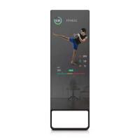 China 43-Inch Custom Interactive Exercise Mirror with 1080p LCD Screen and 10-Point Touch for Home Gym Fitness for sale