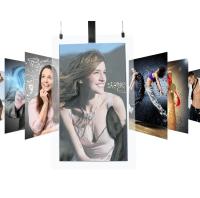 China Hanging Double-Sided Transparent LCD Digital Signage - 43/49/55 Inch with 700 Nits Brightness and Android OS for sale