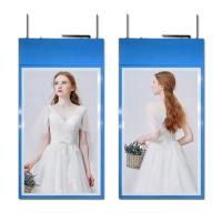 China Hanging Double-Sided Transparent LCD Digital Signage - 43/49/55 Inch with 700 Nits Brightness and Android OS for sale
