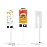 China 32 Inch Self Service Kiosk with 350cd/m² Touch Screen - Android/Windows OS, Thermal Printer & QR Scanner for sale