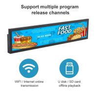 China 18.5 Inch Bar LCD Display with 500cd/m² Brightness and 1020×306 Resolution for Digital Advertising for sale