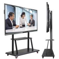 China 86 Inch 4K LCD All-in-One Touch Screen Smart Board with Android 13, 20-Point Infrared Touch and 350 cd/m² Brightness for sale
