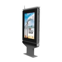 China 55 Inch Weatherproof Outdoor Advertising Kiosk with 3000nits Brightness and -30℃ to 50℃ Operating Range for sale