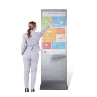 China HONGNUO 32/43/55 Inch Floor Stand Smart Fitness Mirror with 2K HD Display, 500 Nits Brightness and Touch Screen for sale
