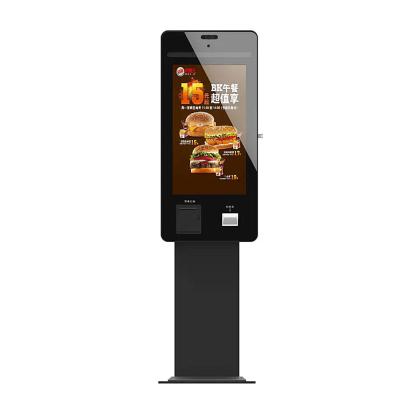 China HONGNUO Interactive Self-Service Ordering Kiosk with 21.5-43 Inch Multi-Touch Screen and 500 Nits Brightness for Fast Food Restaurants for sale