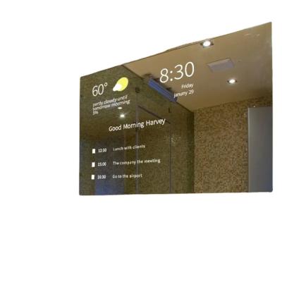 China 21.5 Inch Android Smart TV Mirror with 1920×1080 Resolution and Touch Screen for Vanity Dressing and Bathroom Use for sale