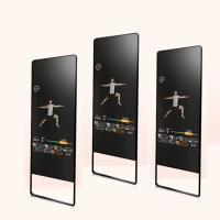 China 32 Inch LCD Screen Interactive Fitness Mirror with 1920×1080 Resolution and 500cd/㎡ Brightness for Home Gym Exercise for sale