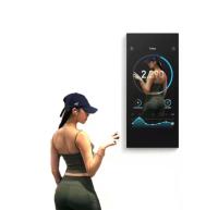 China 43 Inch LCD Touch Smart Fitness Mirror with 700 Nits Brightness and 10-Point Capacitive Touch for Home Gym OEM for sale