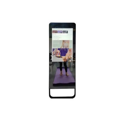 China 43 Inch LCD Touch Smart Fitness Mirror with 700 Nits Brightness and 10-Point Capacitive Touch for Home Gym OEM for sale