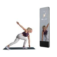 China 55 Inch Smart Fitness Mirror with 32 Inch Display, 1920×1080 Resolution and AI Motion Tracking for Home Yoga and Exercise for sale