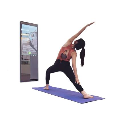 China 55 Inch Interactive Fitness Mirror with LCD Screen - 1920×1080 Resolution, AI Movement Correction, RK3288 Quad-Core Processor for sale