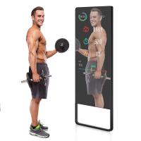 China HONGNUO 55 Inch Floor Standing Interactive Fitness Mirror with Touch Screen - 1920×1080 HD, 2GB RAM for sale