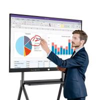 China 75 Inch Smart All-in-One Interactive Whiteboard with 4K H.265 Support and 230W Power Consumption for sale