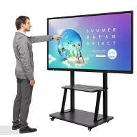 China 86 Inch 4K LCD All-in-One Touch Screen Smart Board with Android 13, 20-Point Infrared Touch and 350 cd/m² Brightness for sale