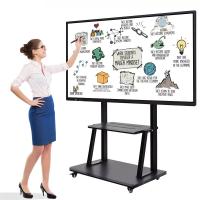 China 86 Inch 4K LCD All-in-One Touch Screen Smart Board with Android 13, 20-Point Infrared Touch and 350 cd/m² Brightness for sale