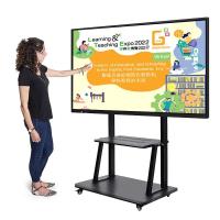 China HONGNUO 75 Inch 4K Smart Interactive Whiteboard with Infrared Touch and Dual System for Classroom Meetings for sale
