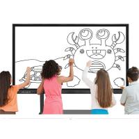 China HONGNUO 75 Inch 4K Smart Interactive Whiteboard with Infrared Touch and Dual System for Classroom Meetings for sale
