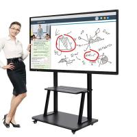 China 55-inch Smart Interactive Whiteboard with 20-Point Touch and 4K 3840×2160 Resolution for Classroom and Conference Use for sale