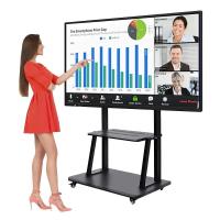 China 55-inch Smart Interactive Whiteboard with 20-Point Touch and 4K 3840×2160 Resolution for Classroom and Conference Use for sale
