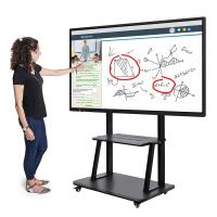 China 55 Inch Android Smart Board with Touch Screen - Dual OS Windows/Android, 4K H.265 Video Support, 165W Power Consumption for sale