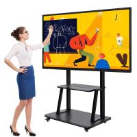 China 75 Inch Interactive Smart Whiteboard with Dual WiFi and 350cd/㎡ Brightness - Wall Mount Touch Screen for Education and Business for sale