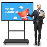 China 75 Inch LCD All-in-One Touch Screen Smart Board with 1920x1080 Resolution and 3000:1 Contrast Ratio for sale