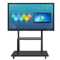 China 86-inch Digital Smart Interactive Whiteboard with 4K H.265 Video Support and Dual Windows/Android Systems for Video Meetings for sale