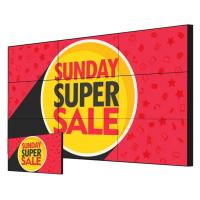 China 65 Inch 4K Video Wall LCD Monitor with 178° Viewing Angle, 500 cd/m² Brightness for Commercial Digital Signage for sale