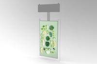 China HONGNUO 55 Inch Double Sided Hanging LCD Window Display Signage with 1920×1080 Resolution and 700 Nits Brightness for sale