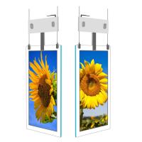 China HONGNUO 55 Inch Double Sided Hanging LCD Window Display Signage with 1920×1080 Resolution and 700 Nits Brightness for sale