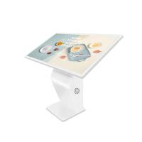 China 43-inch LCD Interactive Touch Screen Kiosk with 10-Point IR Touch and 1920×1080 FHD Display for Advertising for sale