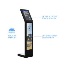 China 2 inch 1 Interactive Floor-standing Vertical Digital Signage LCD TV Touch Screen Totem Media Advertising Video Display Stretched Display for sale