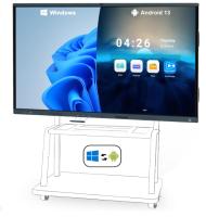 China 86-inch 4K Smart Interactive Whiteboard with Android Windows Dual System and 20-Point Touch for sale