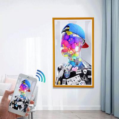 China 21.5 Inch Wooden WiFi Digital Photo Frame with 1920×1080 HD Resolution and 1+16GB Memory for sale