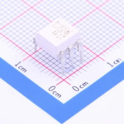 China DC Input 6 Pin Phototransistor Optocoupler Featuring CT Micro 4N25 with 5000 VRMS Isolation Voltage for sale