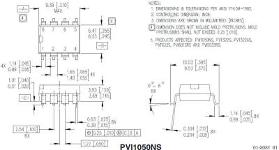 China Photovoltaic isolator Infineon PVI5050N designed to provide isolated DC voltage from DC input signal for sale