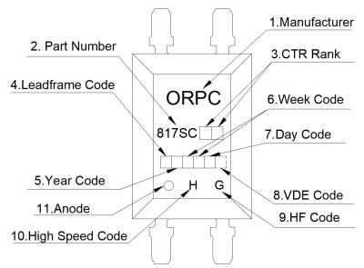 China switching power supply component Orient ORPC-817SC-H-C3S-TP-C-V-G-S photocoupler with RoHS REACH compliance for sale