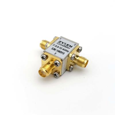 China 8 to 12.4GHz Coaxial Circulator Isolator SMA Female Connector for sale